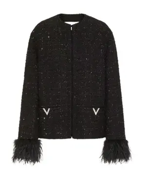Valentino Garavani Logo Plaque Embellished Jacket - No