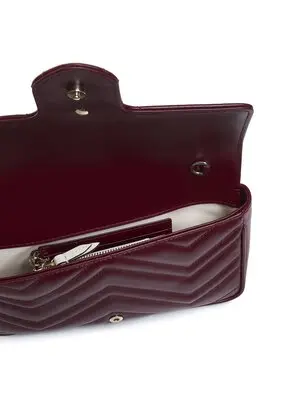 Gucci Gg Marmont Chevron Mini Shoulder Bag - Red