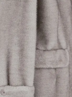 Herno Faux Fur Single Breasted Coat - No