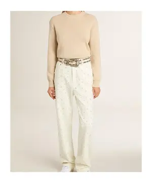 GOLDEN GOOSE Crewneck Knitted Jumper - Nude