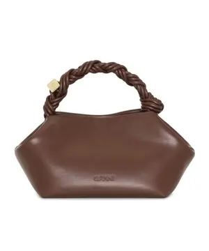 GANNI Bou Small Top Handle Bag - Brown