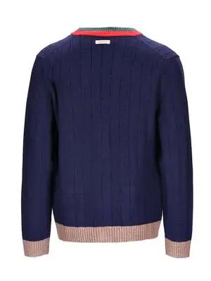 Gucci Web-stripe Wool Cardigan
