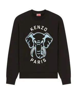 Kenzo Elephant Print Crewneck Sweatshirt