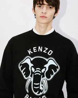 Kenzo Elephant Print Crewneck Sweatshirt