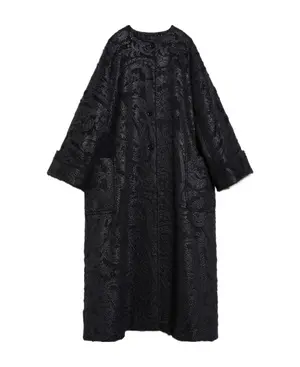 Max Mara Long Sleeved Brocade Coat