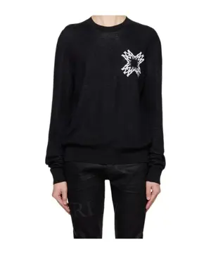 Amiri Long-sleeved Sweater With Inlaid Logo Pattern