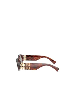 Miu Miu Oval-frame Sunglasses - Gray