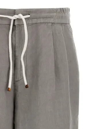 Brunello Cucinelli Elasticated Knee High Shorts - Grey
