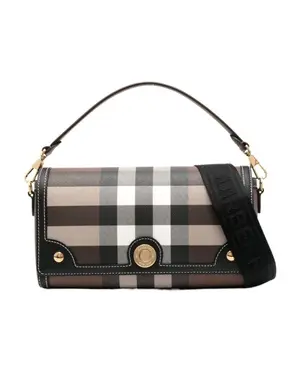 Burberry Burberry Note Logo Buckle Fastening Crossbody Bag Black