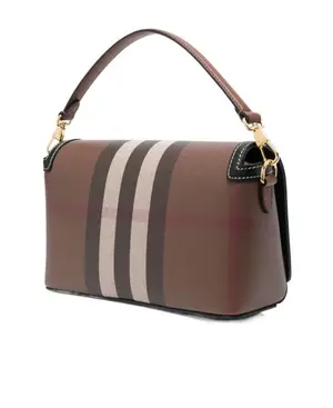 Burberry Note Logo Buckle Fastening Crossbody Bag - Black