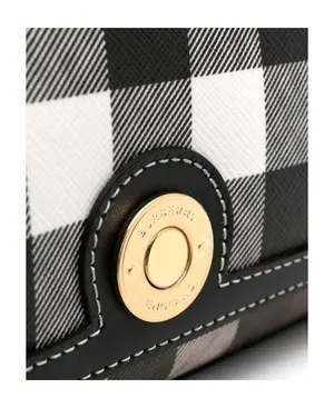 Burberry Note Logo Buckle Fastening Crossbody Bag - Black