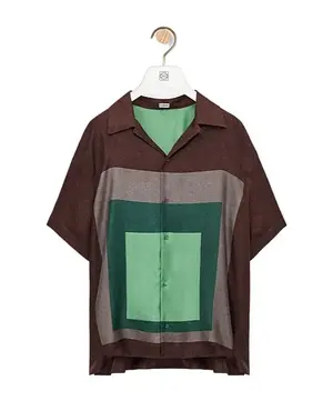 Loewe Anagram Embroidered Short Sleeved Shirt