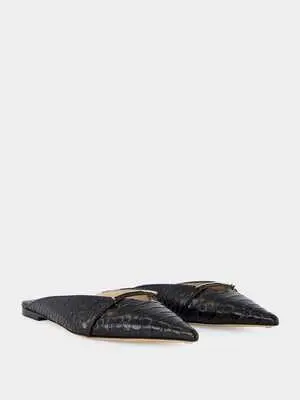 TOM FORD Julianne Pointed Toe Mules - Black