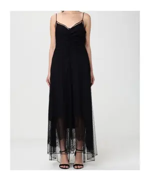 TWINSET Long-sleeved Chiffon Lace Dress