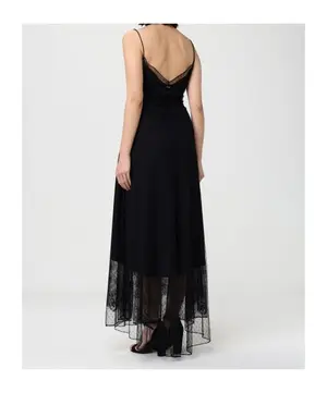 TWINSET Long-sleeved Chiffon Lace Dress