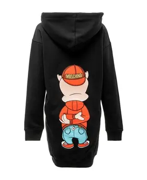 Moschino Embroidered Logo Sweater Dress