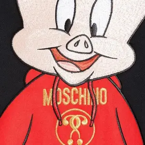 Moschino Embroidered Logo Sweater Dress