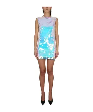 Nina Ricci Sleeveless Sequin Embellished Mini Dress