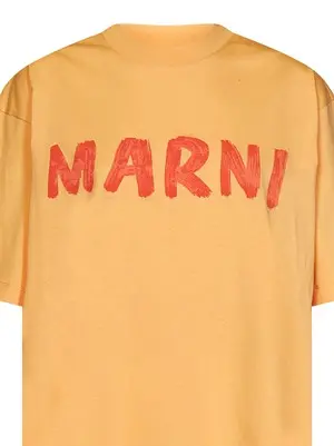 Marni Logo Print Cotton T-shirt