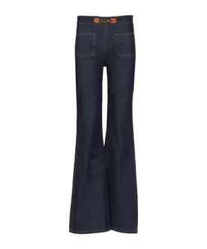 Celine Flared Jeans With Horn Detail