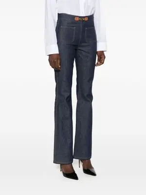 Celine Flared Jeans With Horn Detail