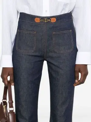Celine Flared Jeans With Horn Detail