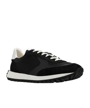GIANVITO ROSSI Gravel Low-top Panelled Sneakers - Black