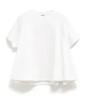 Loewe Trapeze Top With Round Neck And Short Sleeves