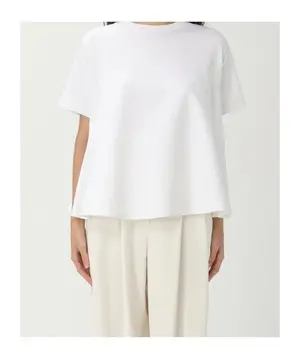 Loewe Trapeze Top With Round Neck And Short Sleeves