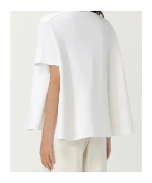 Loewe Trapeze Top With Round Neck And Short Sleeves