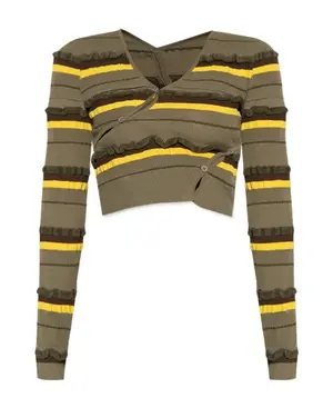 Jacquemus Striped Cropped Jumper