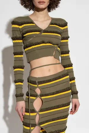 Jacquemus Striped Cropped Jumper