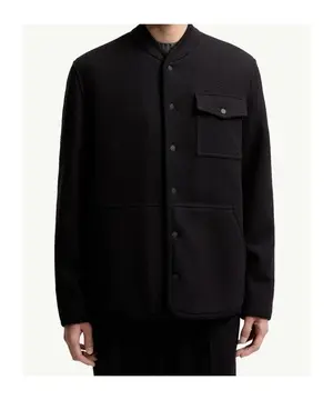 Moncler Logo Patch Button-up Shirt Jacket