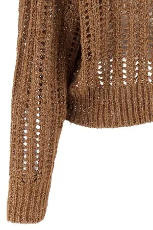 Brunello Cucinelli V-neck Drop Shoulder Jumper With Sequin Accents
