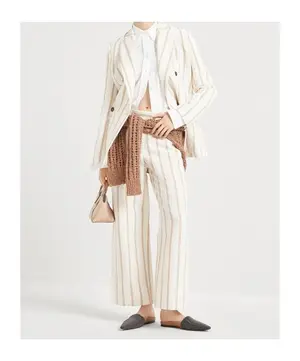 Brunello Cucinelli V-neck Drop Shoulder Jumper With Sequin Accents