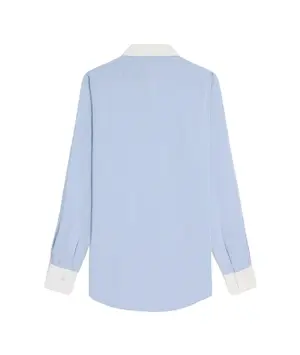 Celine Romy Shirt In Striped Silk - Blue
