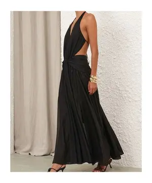 Zimmermann Halterneck Gathered Midi Dress