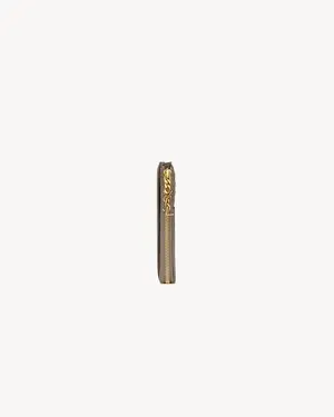 Saint Laurent Cassandre Diamond-quilted Card Holder - Light Brown