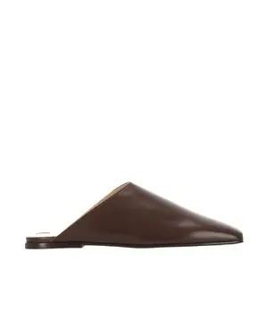 Loro Piana Square Toe Slip-on Flat Sandals