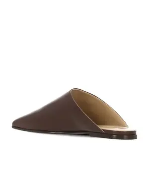 Loro Piana Square Toe Slip-on Flat Sandals