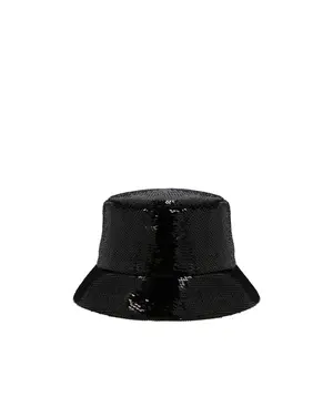 Prada Sequined Bucket Hat - Black