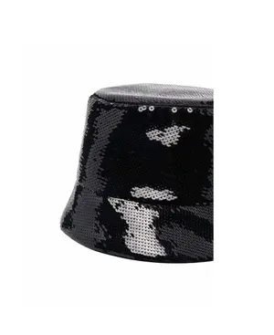 Prada Sequined Bucket Hat - Black