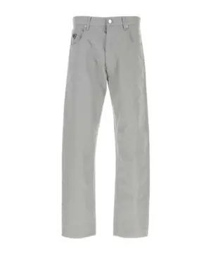 Prada Triangle-logo Low-rise Straight-leg Jeans - Grey