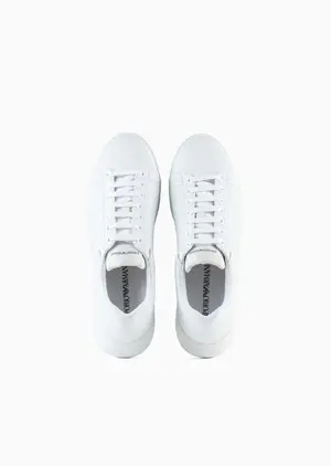 Emporio Armani Round Toe Lace-up Sneakers