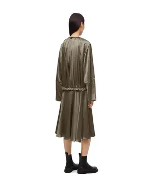 Loewe Long-sleeved Tunic Dress With Pleated Detail
