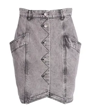 Isabel Marant Étoile High-waisted Denim Skirt With Contrast Stitching