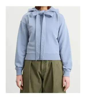 J.W.ANDERSON Organic Cotton Hoodie With Tie Detail