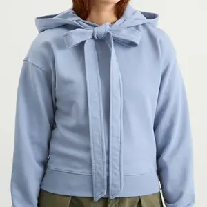 J.W.ANDERSON Organic Cotton Hoodie With Tie Detail