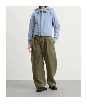 J.W.ANDERSON Organic Cotton Hoodie With Tie Detail