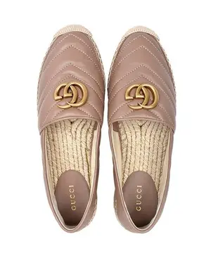 Gucci Gg Straw Platform Espadrilles